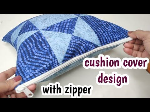 How to make Cushion cover design Cutting and stitching // Cushion cover ...