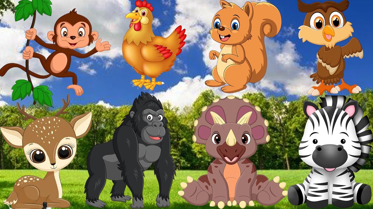 Animals playing: elephant, dog, cat, horse - animal sounds - YouTube