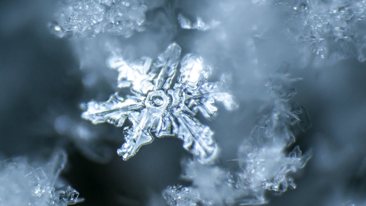 Extra close up macro videos of snowflakes - YouTube
