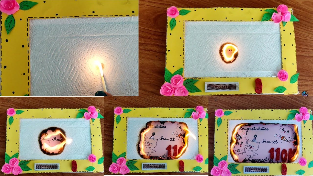 DIY Surprise Card 🔥 idea | Burn Away Card | Fire Card | Reveal Card How ...
