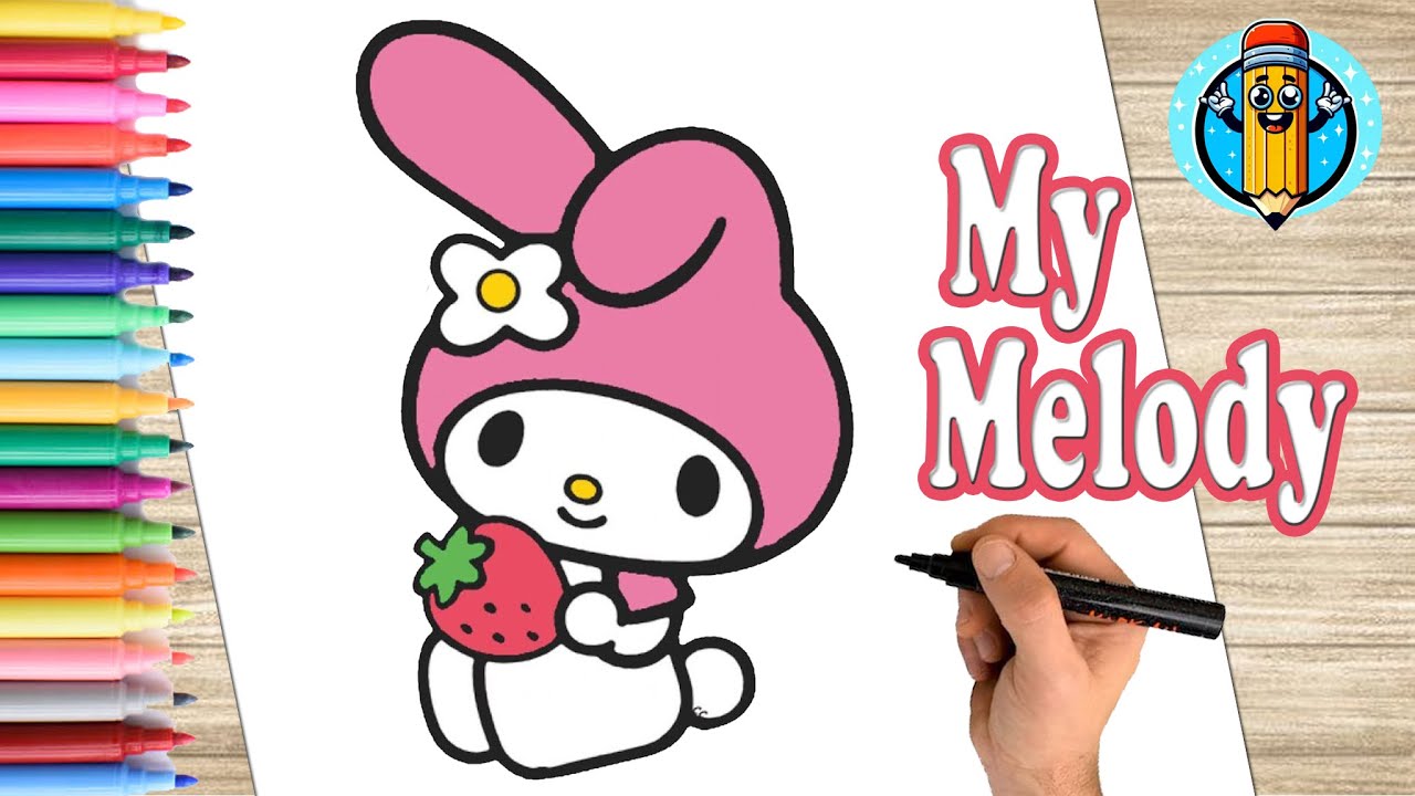 Como Dibujar Y Colorear A My Melody 🍓 Dibujos Para Niños Youtube