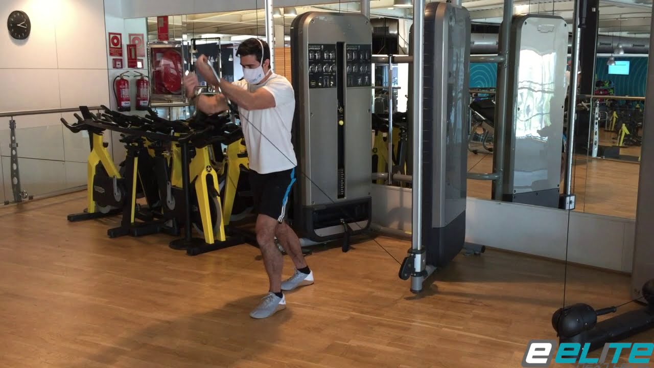 Cruce de Poleas para Pectoral Superior - YouTube