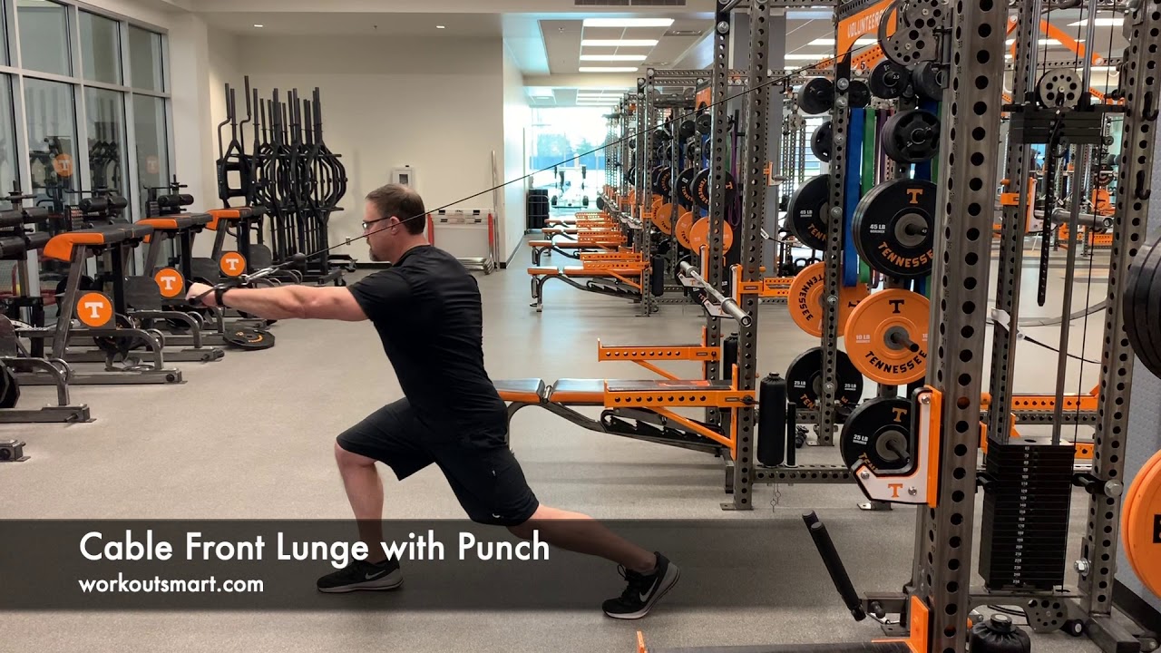 WorkoutSmart.com - Cable Front Lunge with Punch - YouTube