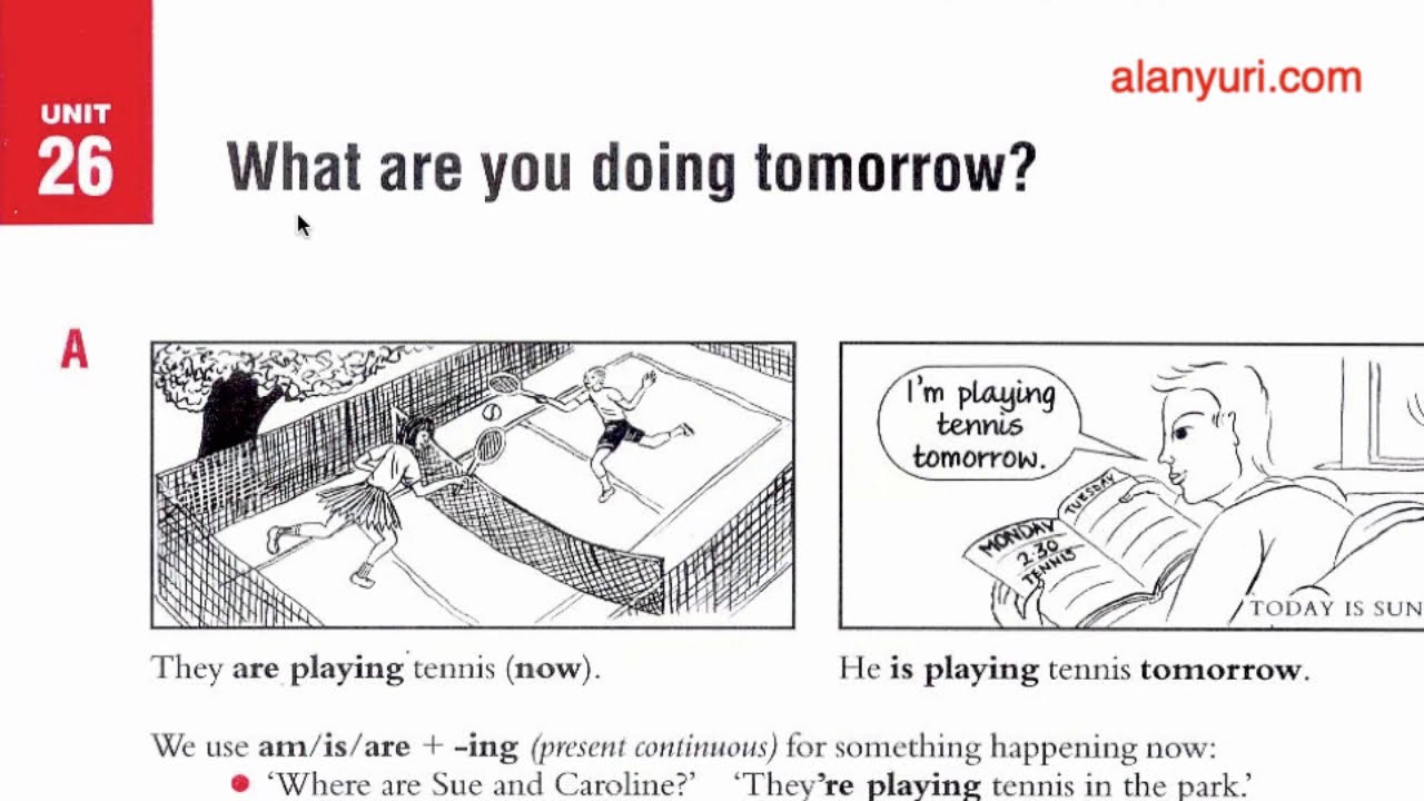 Grammar 26 - What are you doing tomorrow?professor particular inglês on ...