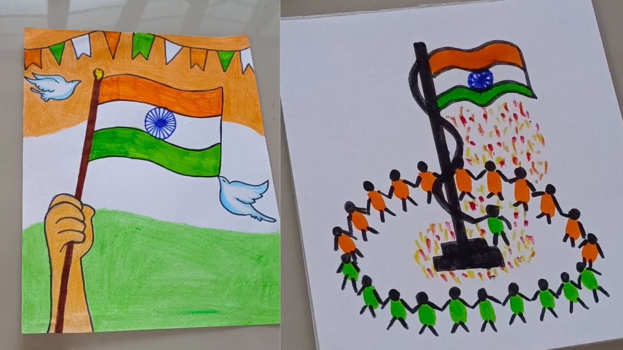 easy independence day drawing 🇮🇳🫡|| step by step tutorial #drawing #art ...