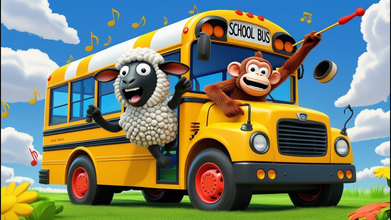 Baa Baa Black Sheep & Monkey Sing The Wheels on the Bus | Hindi Rhyme ...