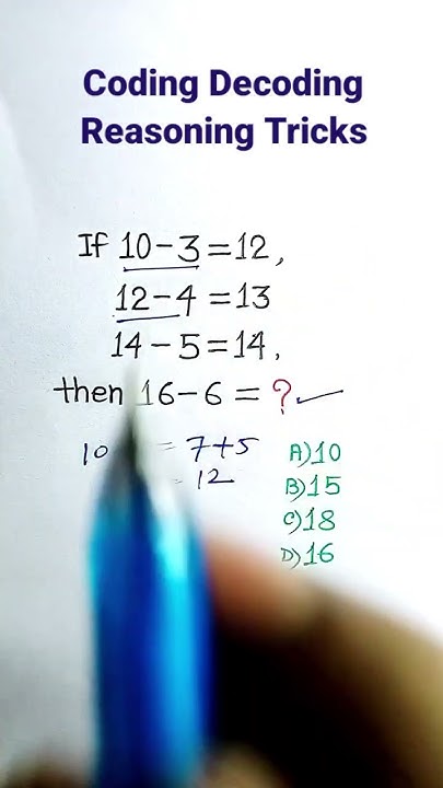 Coding Decoding| Coding Decoding Reasoning| Reasoning Classes ...