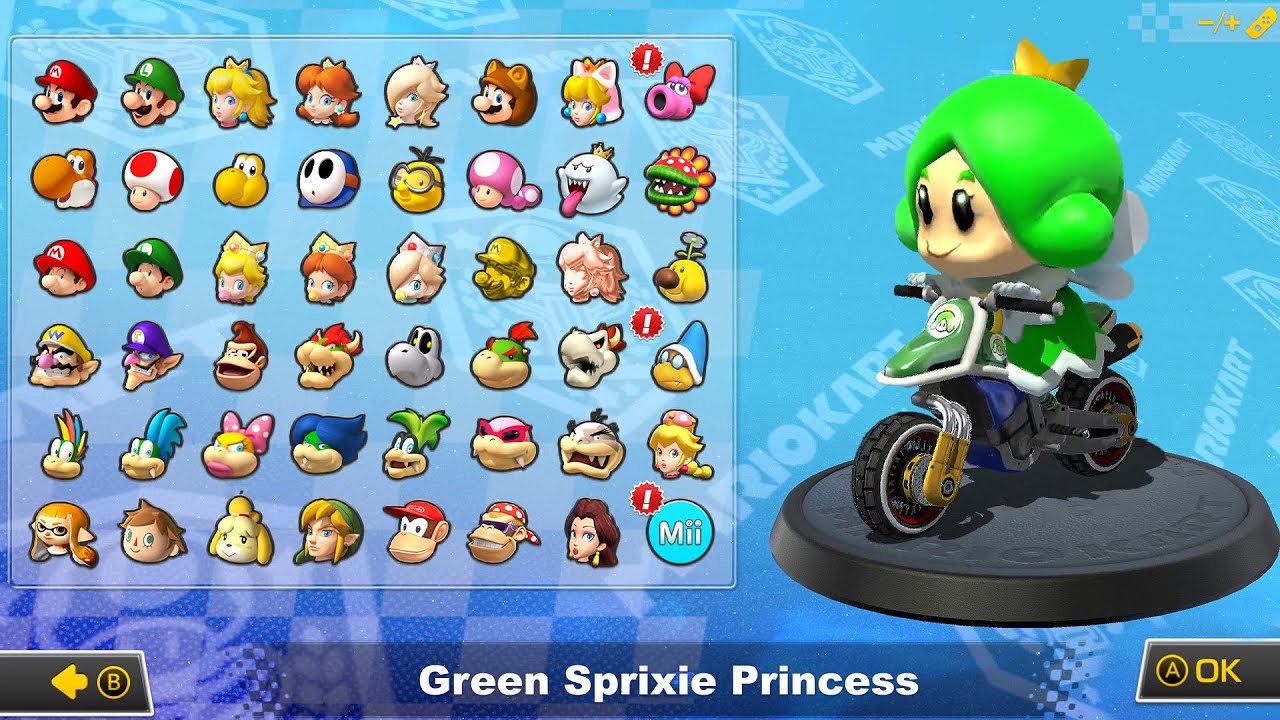 What if you play Green Sprixie Princess in Mario Kart 8 Deluxe (DLC ...