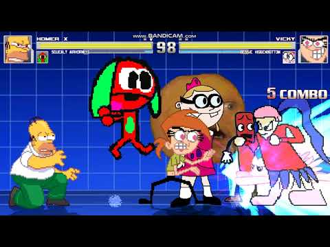 MUGEN: Team Homer Simpson vs. Team Vicky