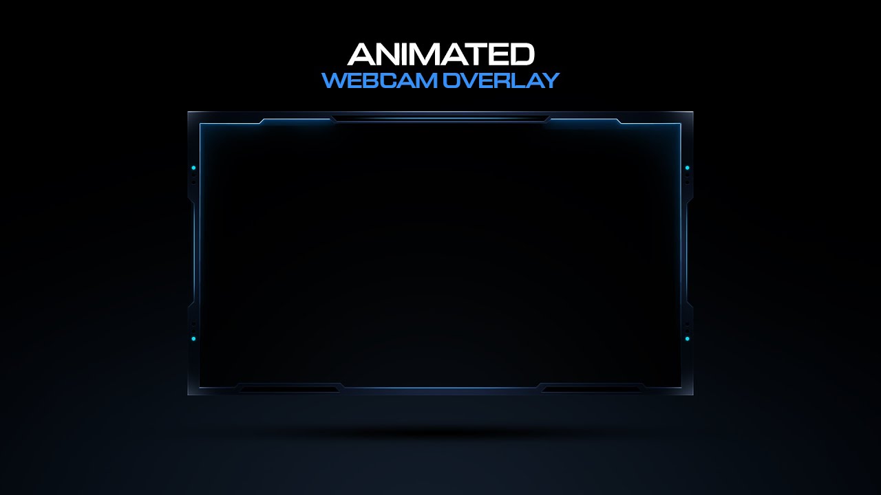 Minimal Dark Blue Webcam Overlay Template for Streamers - YouTube
