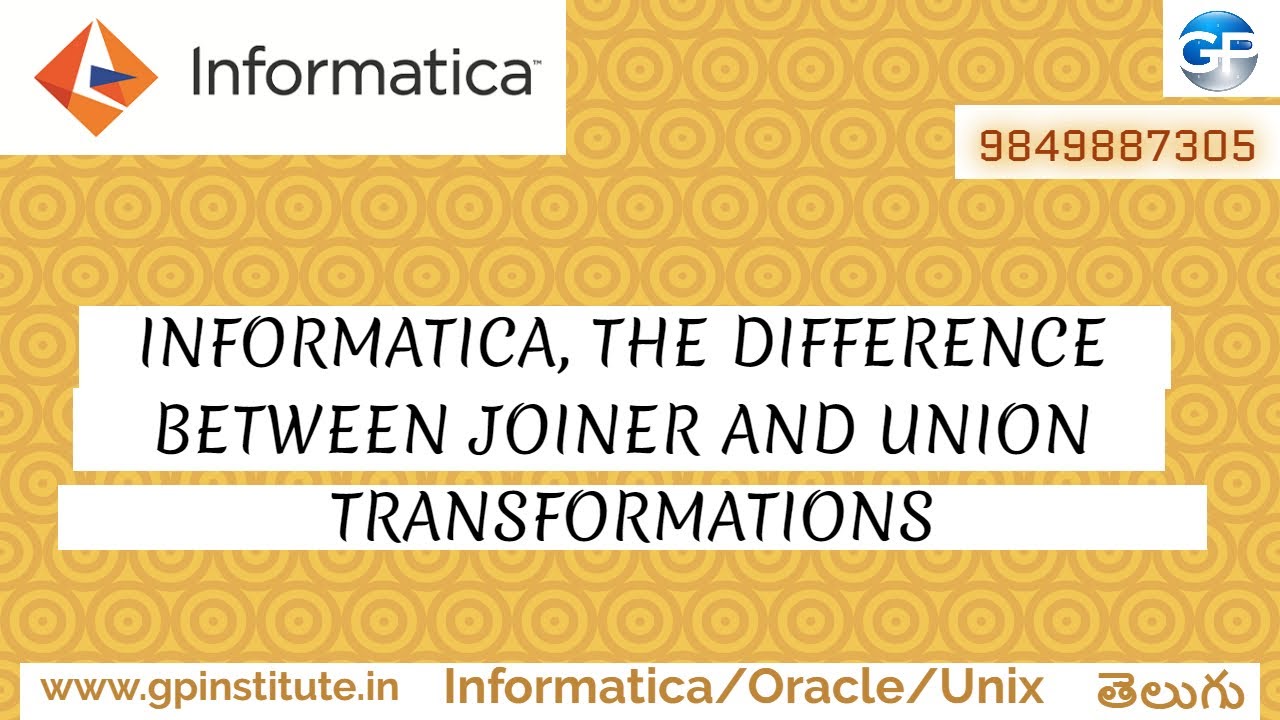 DIFFERENCE BETWEEN JOINER AND UNION IN INFORMATICA INTERVIEW QUESTIONS ...