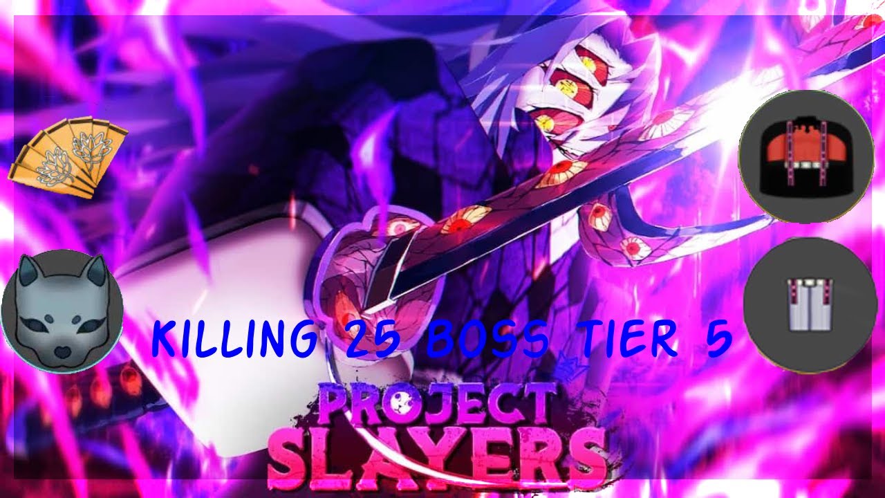 Killing 25+ Tier 5 Chest Bosses With The 2x Drop Rate - Project Slayers ...