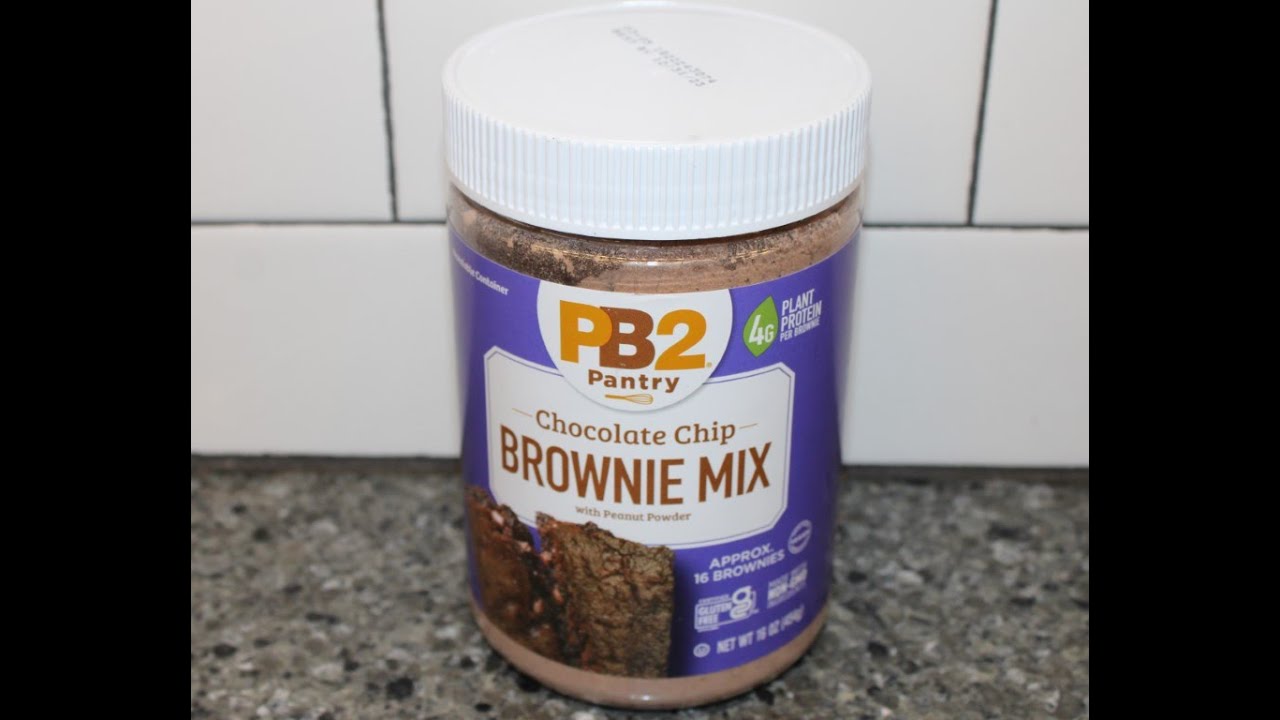 PB2 Pantry: Chocolate Chip Brownie Mix with Peanut Powder Review - YouTube