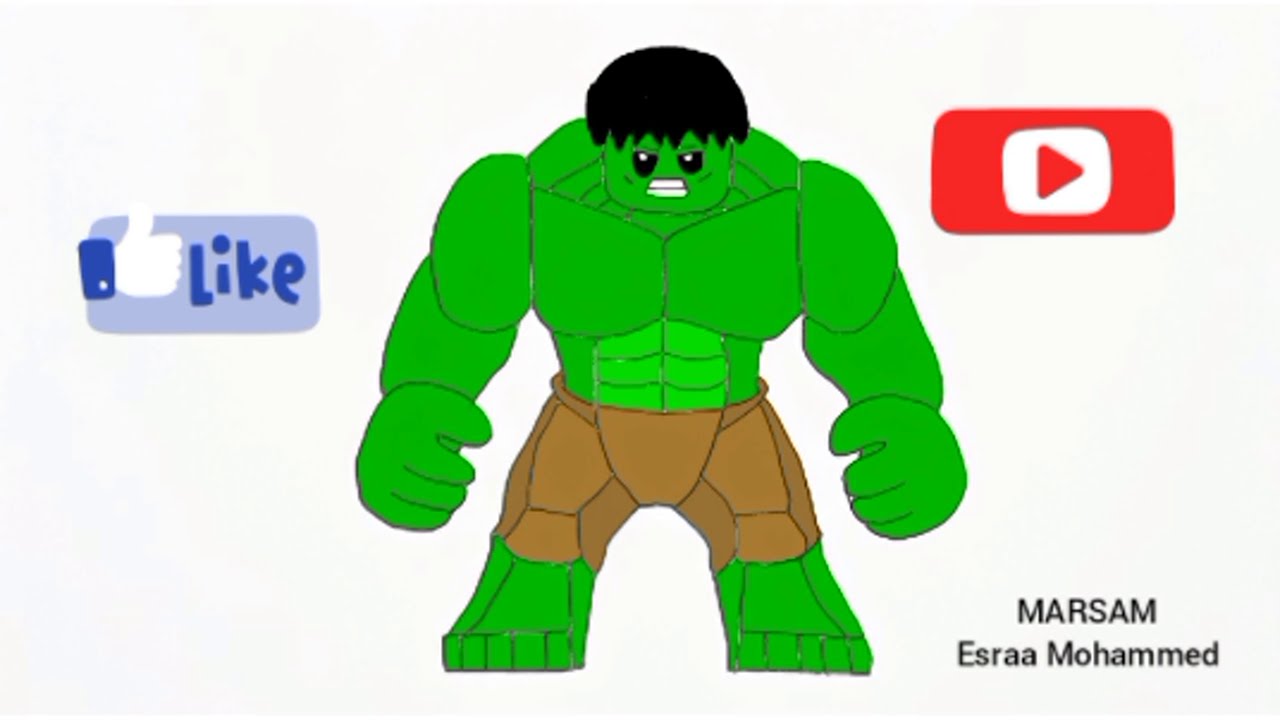 رسم سهلرسم هالك رسم الرجل الاخضر Hulk رسم كارتون How To Draw Hulk Step By Step Youtube
