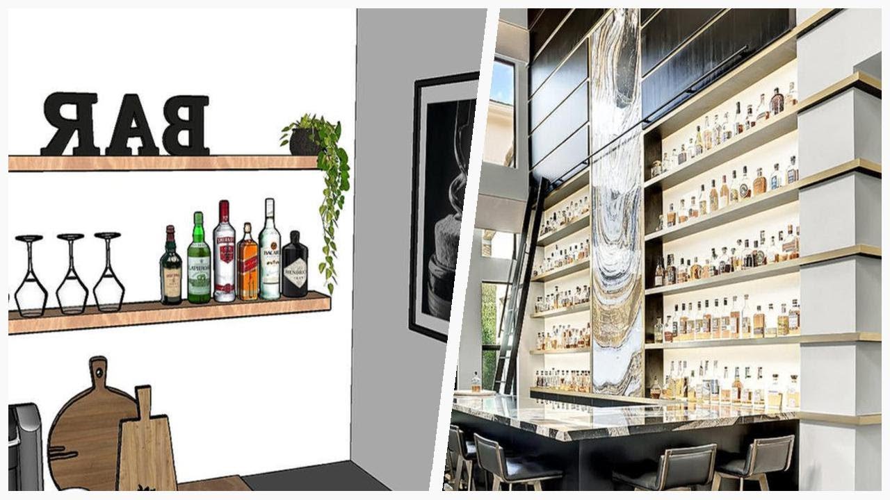 Transform Your Space: Unique Seated Home Bar Concepts with Floating ...