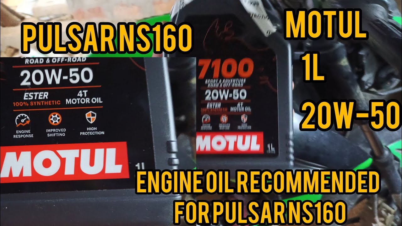recommended engine oil for pulsar ns160 motul 20W-50 engine oil for ...