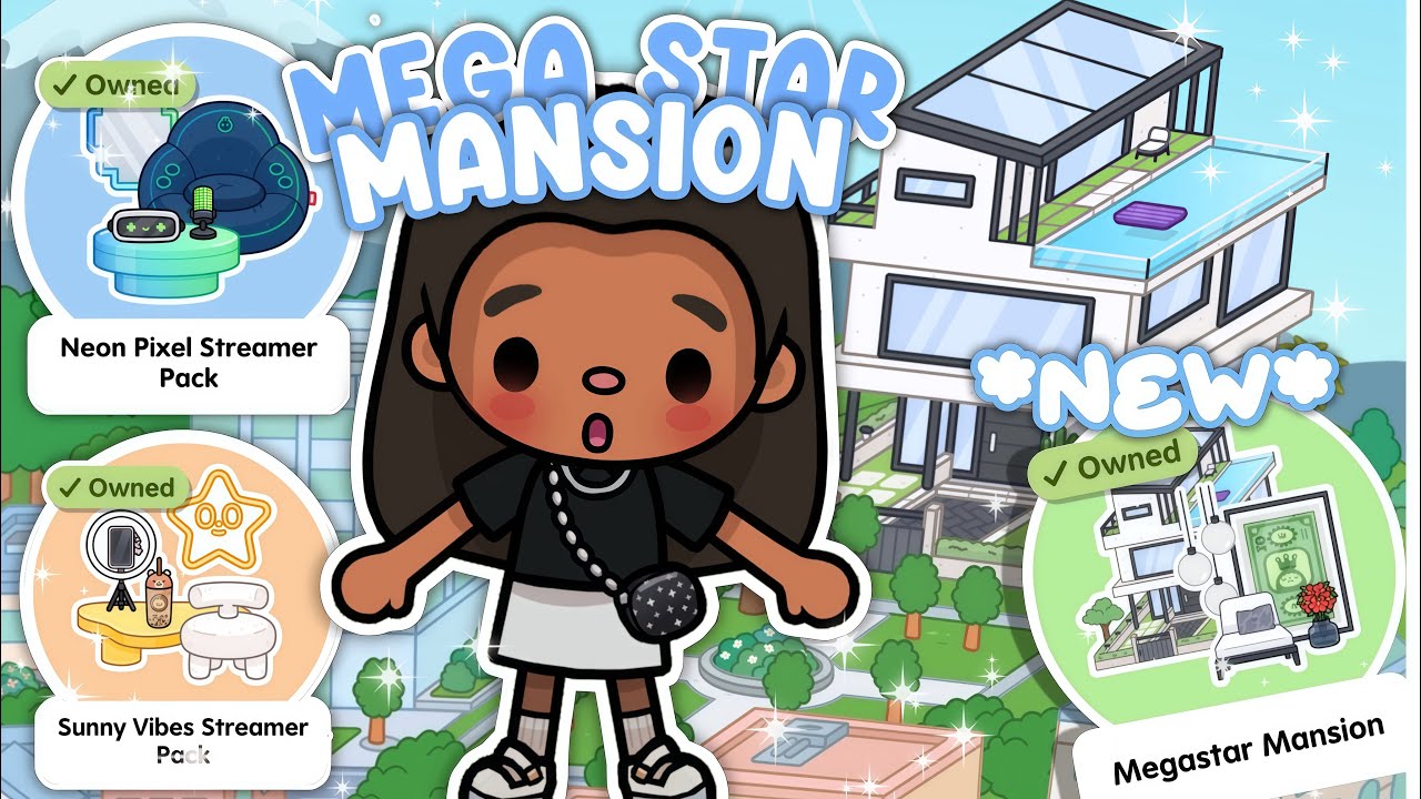 NEW Mega Star Mansion pack TOUR 🏡 👀 IS IT WORTH IT?! 🤔| Toca boca life ...