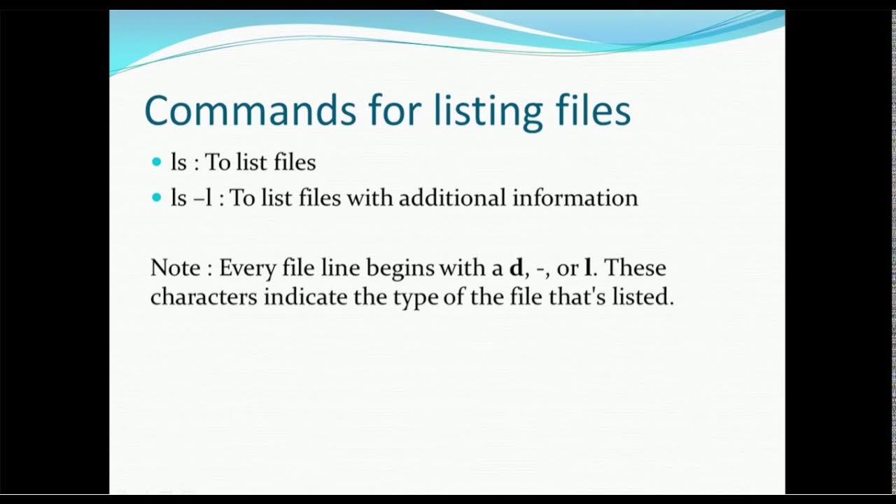 04. Unix Tutorial - File Management - Part I - YouTube