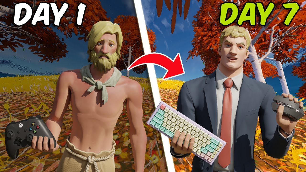My 1 WEEK Fortnite Keyboard and Mouse Progression! - YouTube