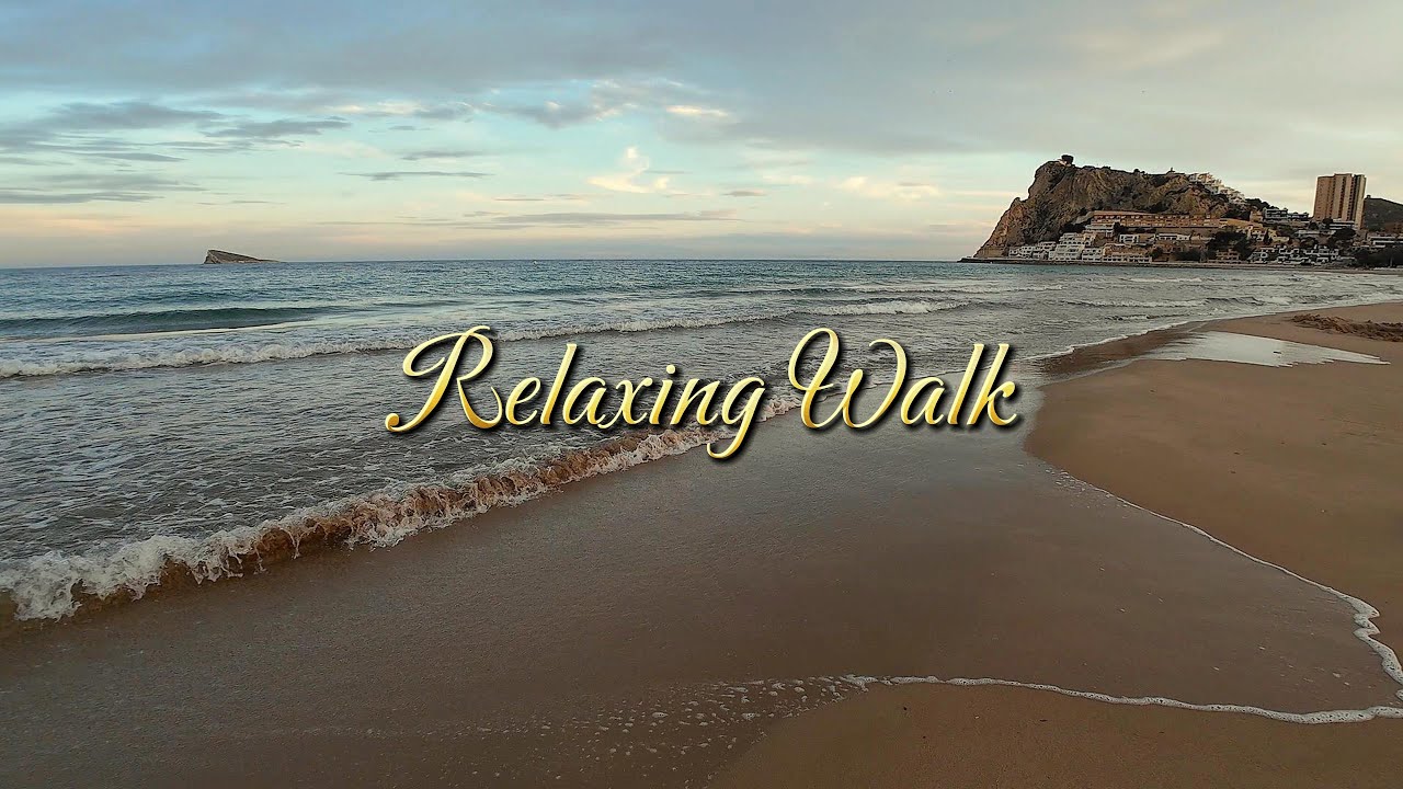 Sea relaxation. Sunset on a sandy beach 4K relaxing video - YouTube
