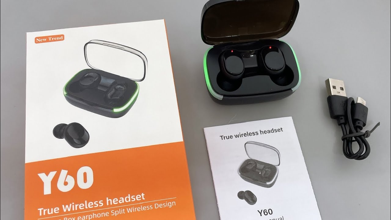 Y60 headphones TWS earbuds headset - YouTube