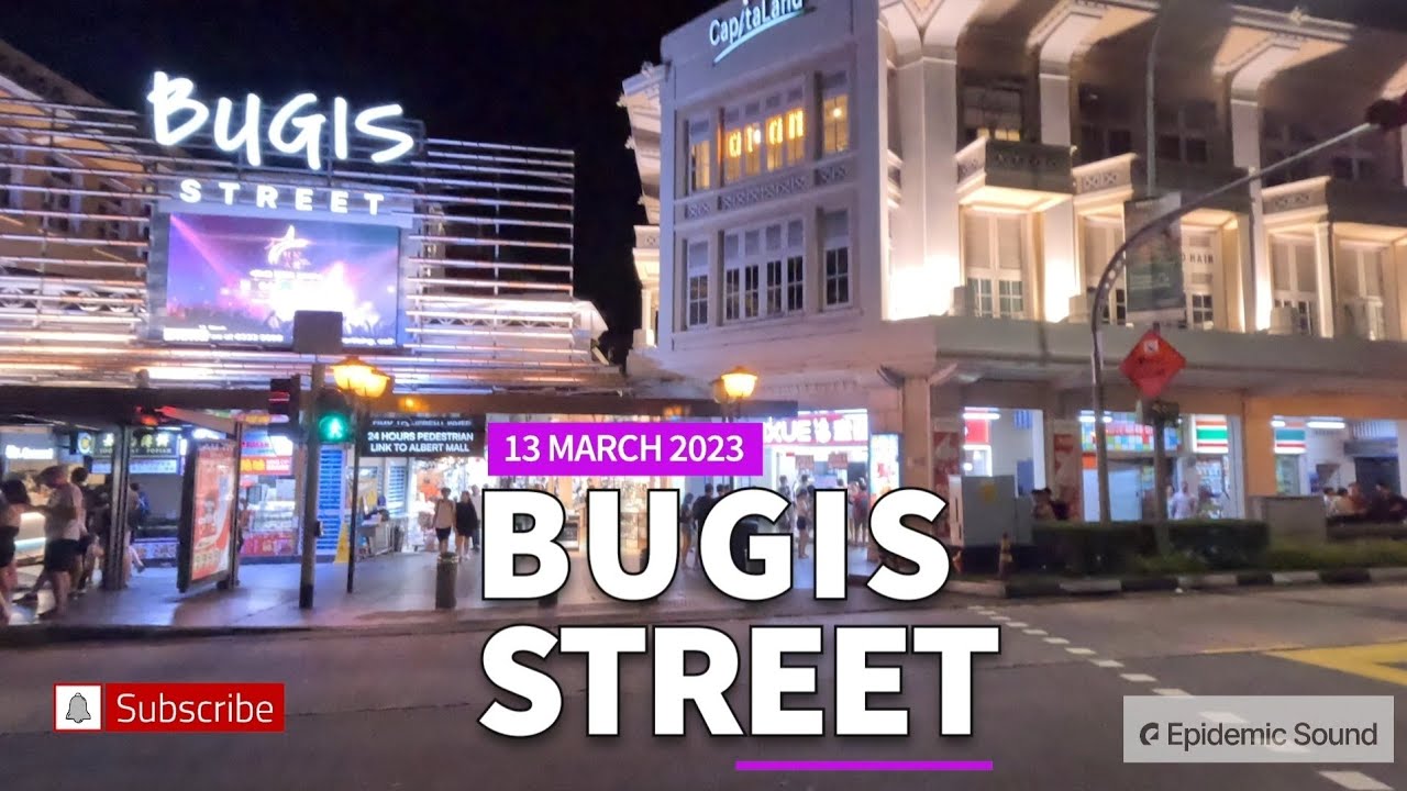 4K 🇸🇬 Singapore Night Walk Tour along Bugis Street #Bugisstreet # ...