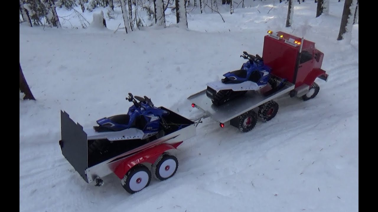 Yamaha sr viper rc snowmobile brushless and truck 6x6 adventure on snow ...