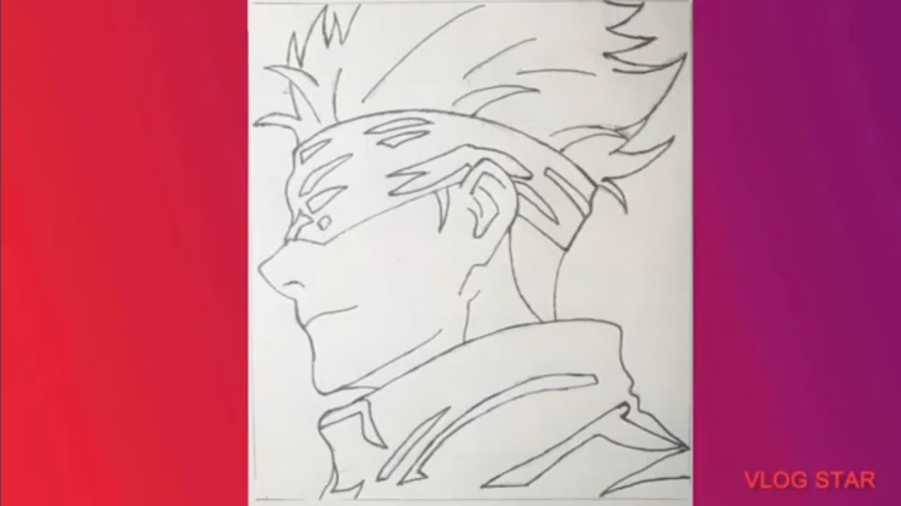 How to Draw Gojo Satoru (Side view) // Jujutsu Kaisen Step-by-Step ...