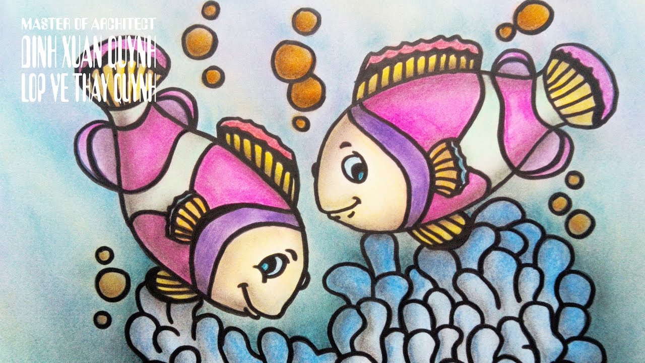 how to draw Nemo fish in Finding Nemo - YouTube