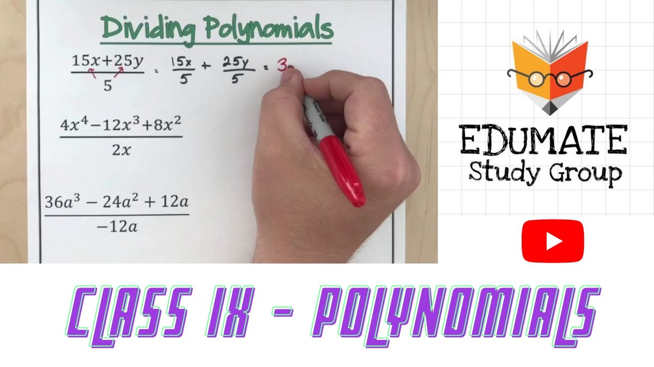 Polynomials | CLASS IX | Division of Polynomials - YouTube