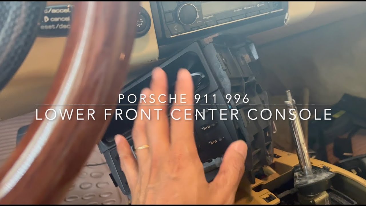 porsche 991 996 remove lower front center console - YouTube
