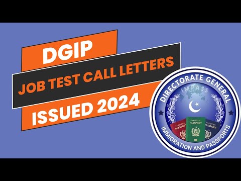 DGIP Jobs Test Call Letters Issued 2024 | Directorate General Of ...