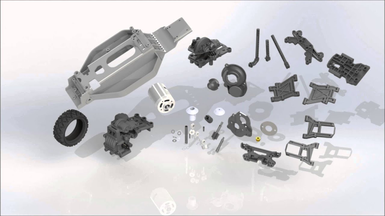 Tamiya DF-03Ra 3D modeling - Solidworks - YouTube