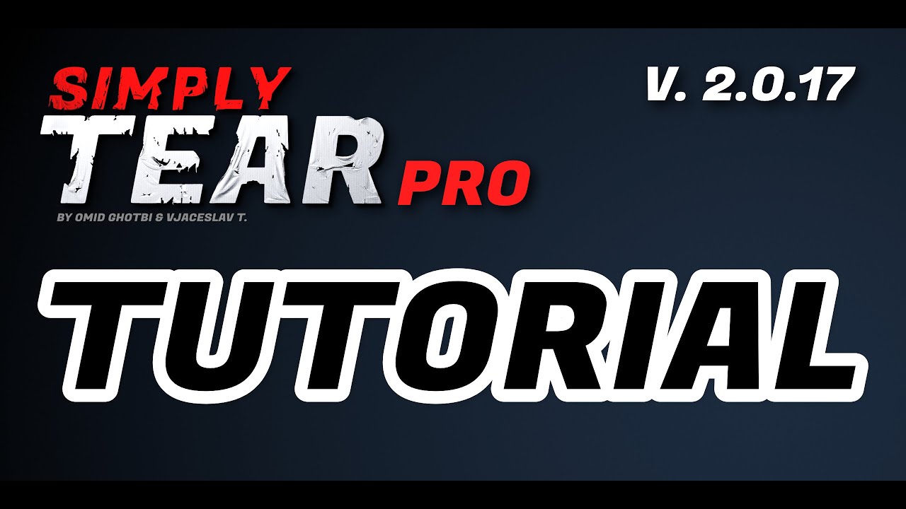 Simply Tear Pro v.2.0.17 - Tutorial - YouTube