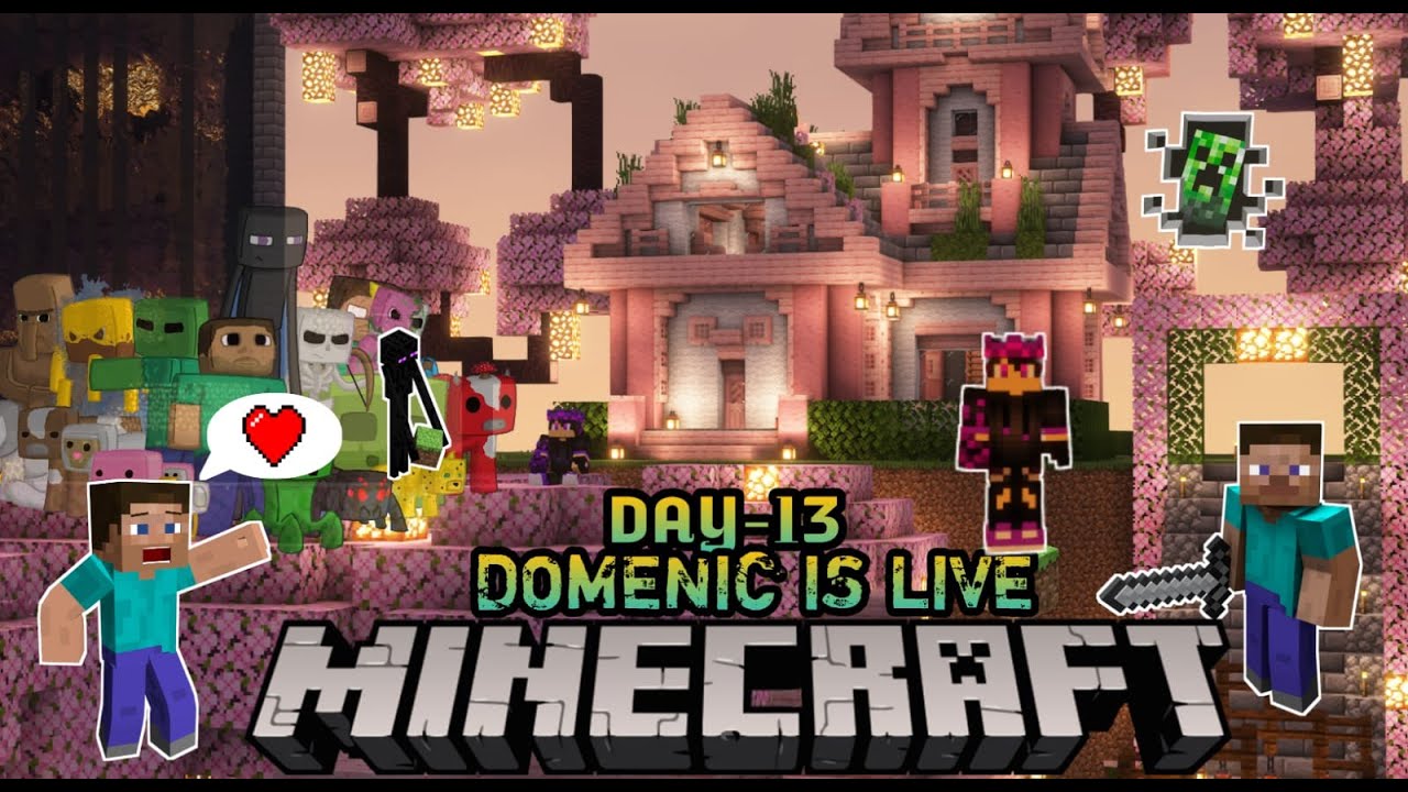 Building an Epic Pink City in Minecraft - Join the Live Stream| DAY-13 ...