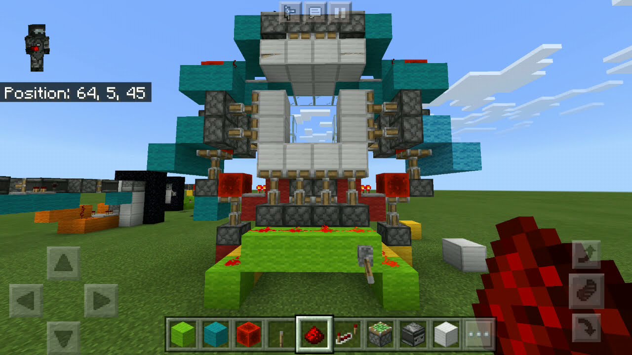 4x4 redstone vault door for MCPE - YouTube