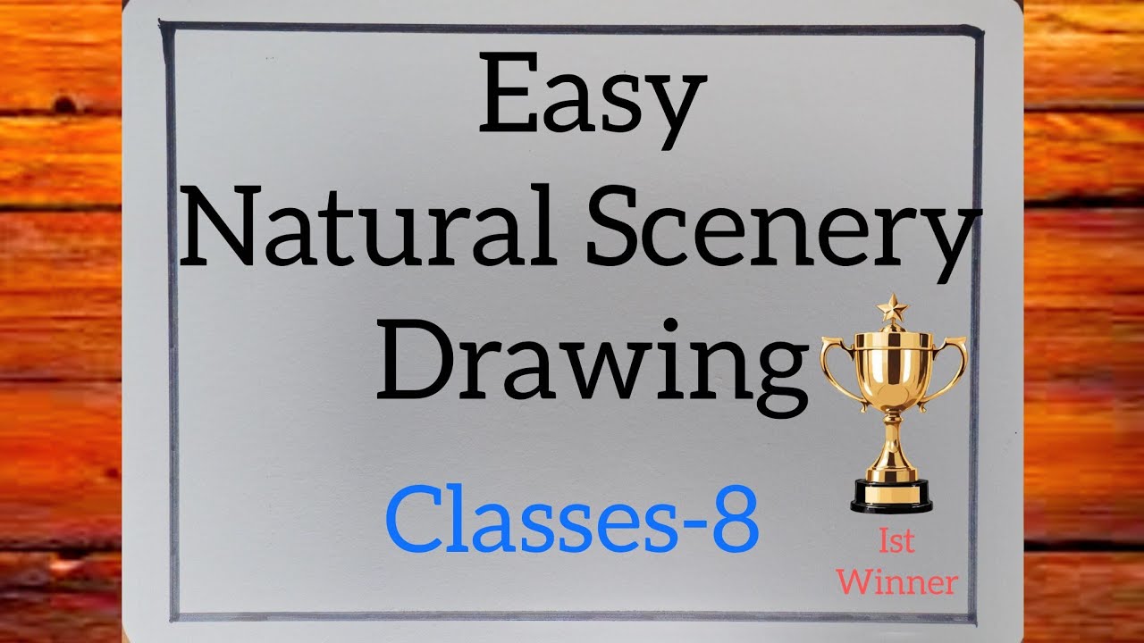 How to draw natural scenery easy way for beginners | Natural scenery ...