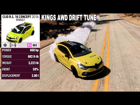 FH5 AWD DRIFT TUNE 2016 RENAULT CLIO R.S. 16 CONCEPT - YouTube