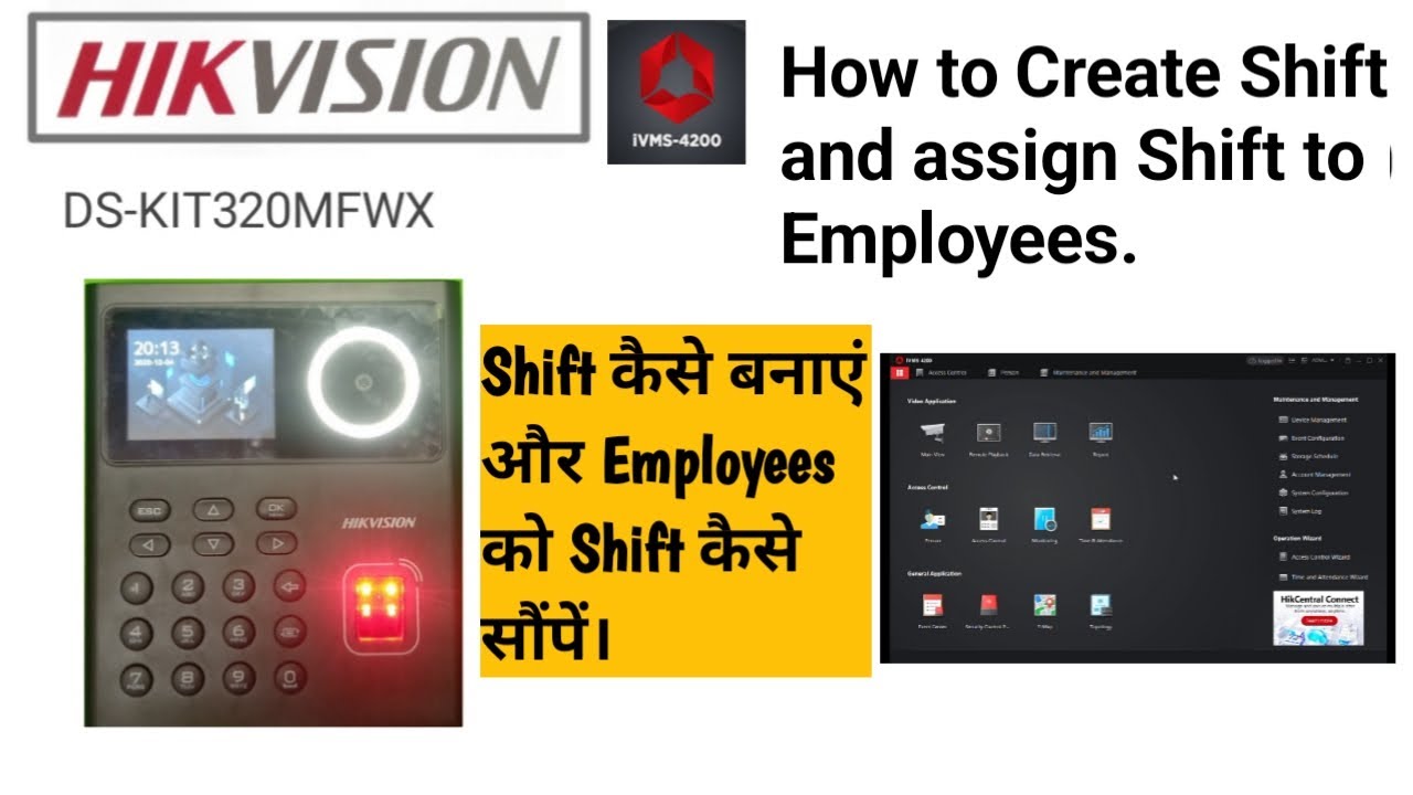 Ivms 4200 time attendance setup | Hikvision biometric attendance shift ...