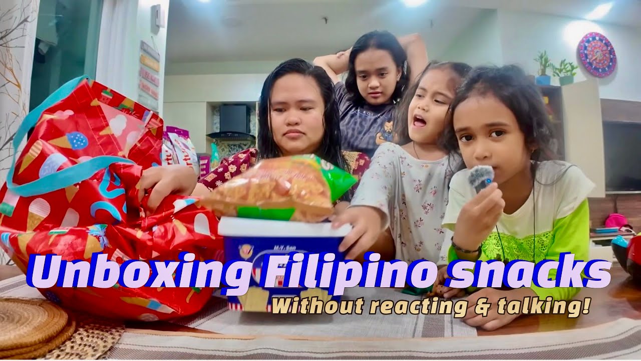Unboxing Filipino snacks infront of my kids without reacting and ...