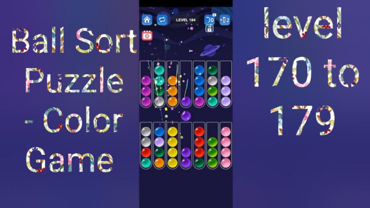 Ball sort puzzle - color game level 170 171 172 173 174 175 176 177 178 ...
