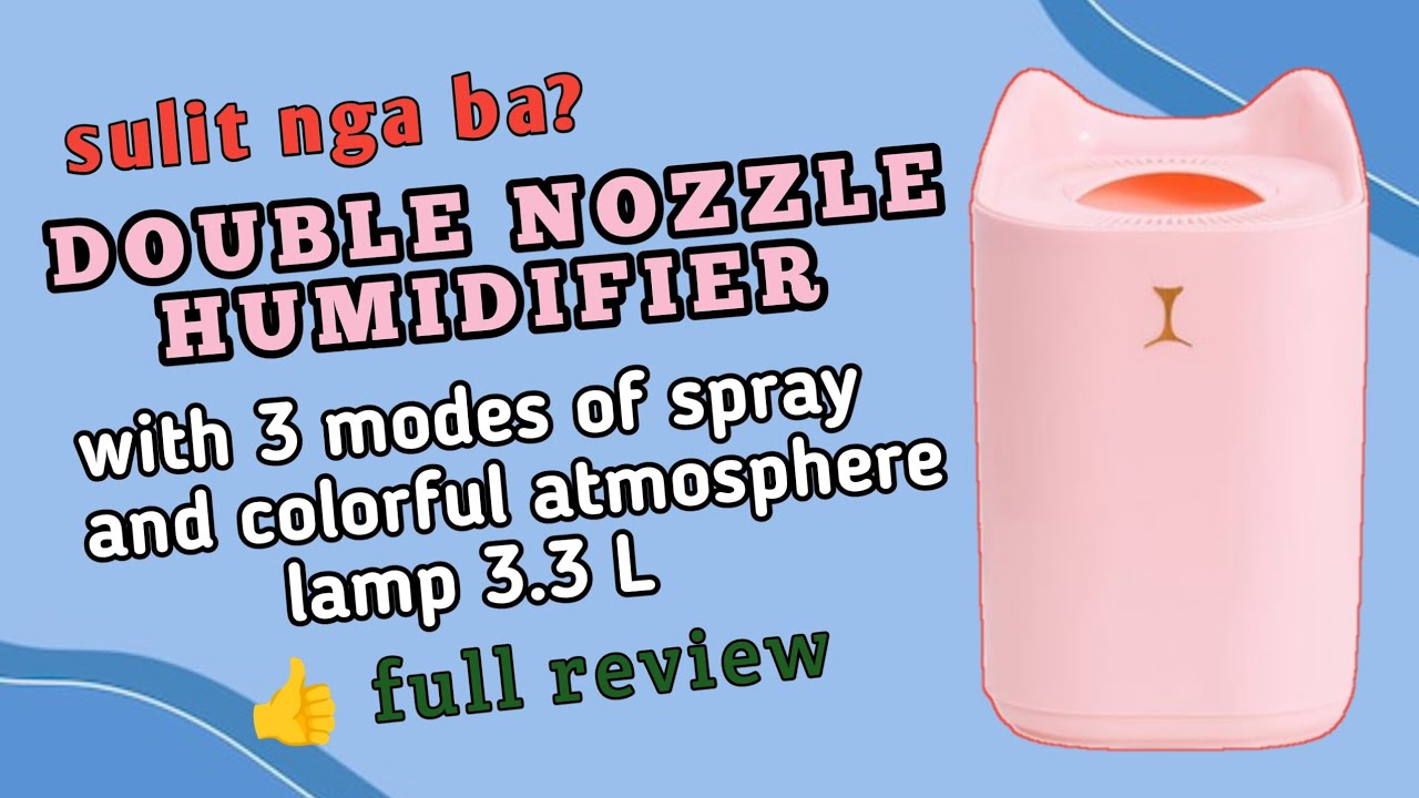DOUBLE NOZZLE HUMIDIFIER unboxing and review with 3 spray modes and 4 ...
