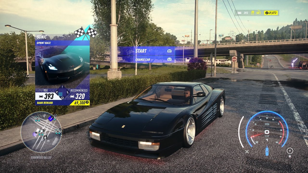 NFS Heat Ferrari Testarossa Sonic Race - YouTube