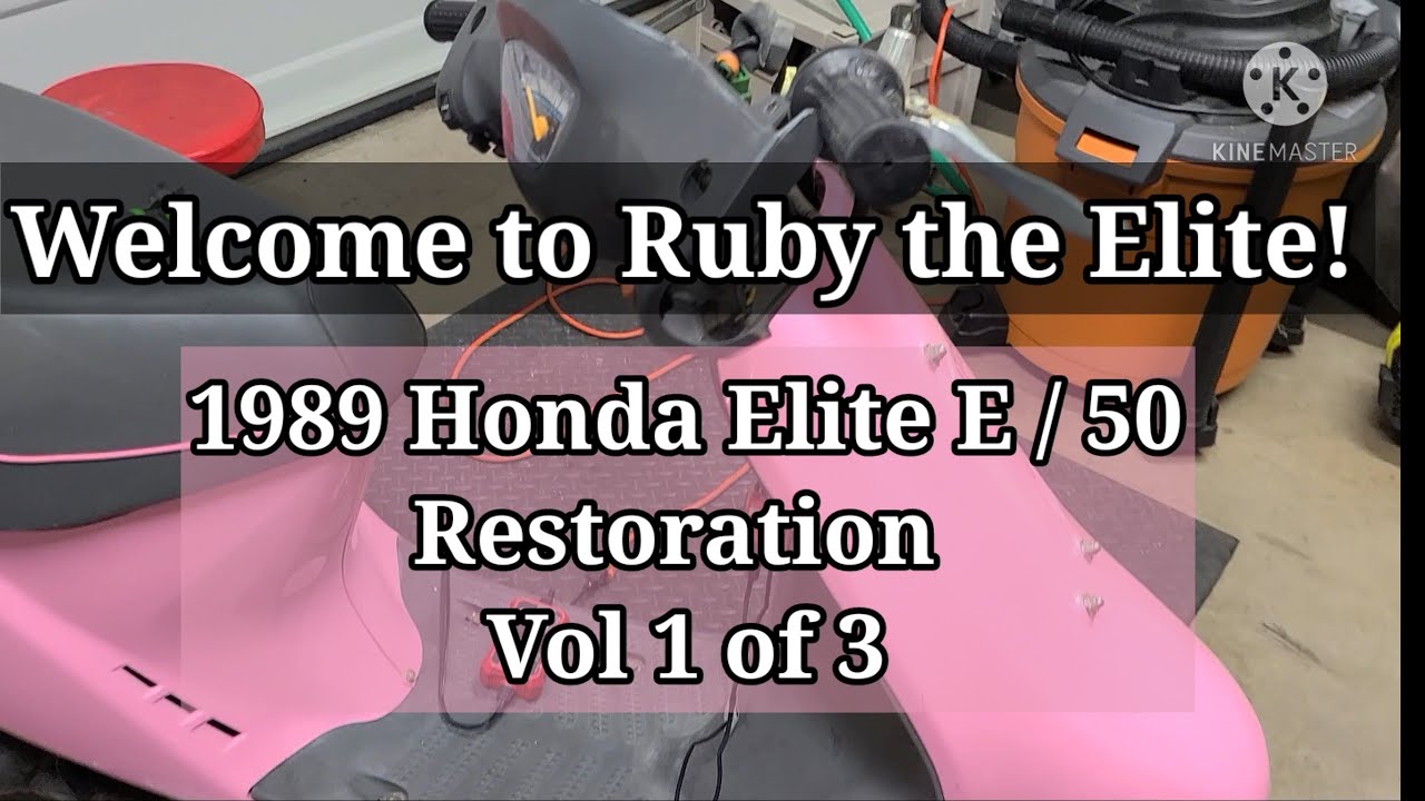 1989 Honda Elite E / SB50 scooter.Vol 1 of 3 Can we get the old pink ...