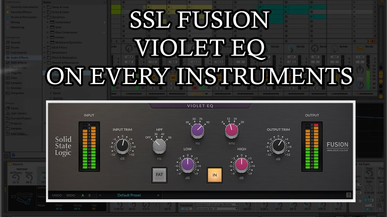 SSL FUSION VIOLET EQ Plug-in Review in Ableton Live 11 Suite - YouTube