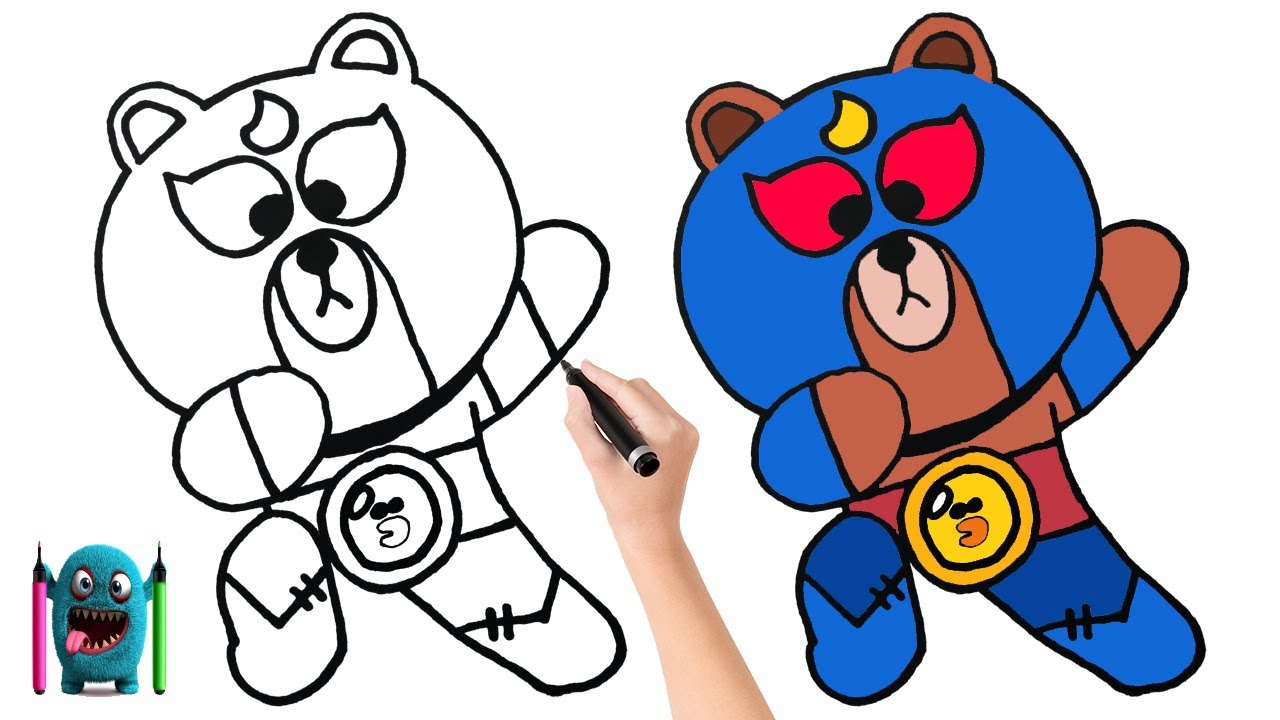 El Brown Çizimi How to Draw Brawl Stars - YouTube