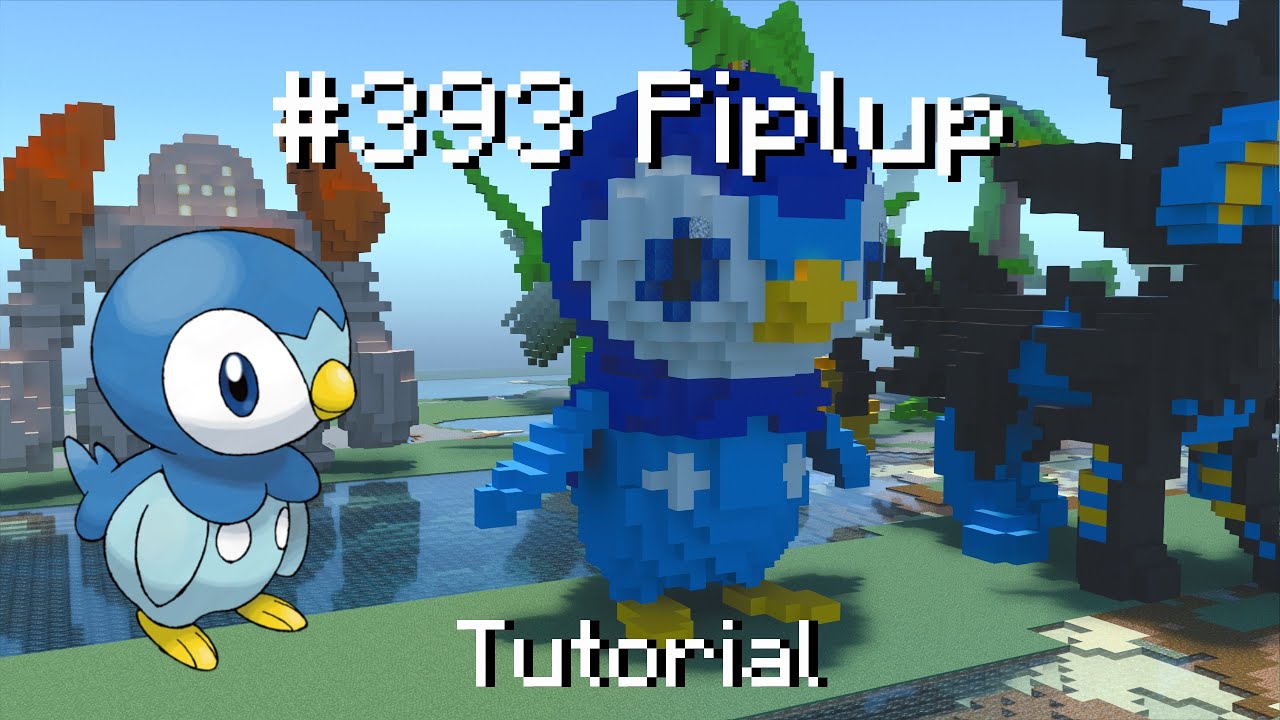 How to build a Pokémon Piplup statue in Minecraft (Tutorial) - YouTube