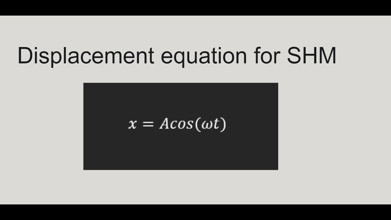 Displacement equation in simple harmonic motion - YouTube