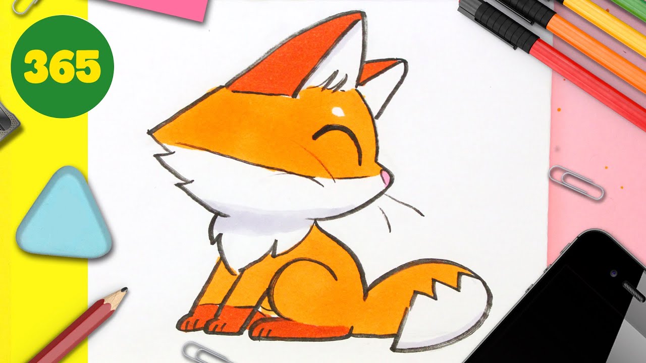 How to Draw a Cute fox Step by Step – Kawaii Drawing Tutorial - YouTube