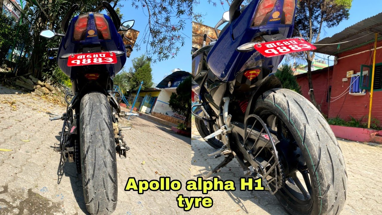 Installing Apollo alpha H1 tyre in my ns200🚀 - YouTube